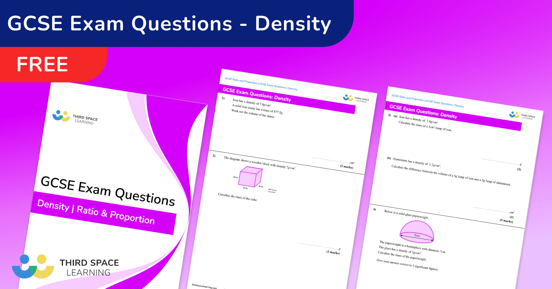 Density Exam Questions - GCSE Maths [FREE]