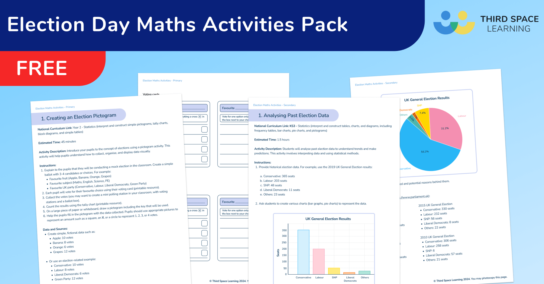 [FREE] Election Day Maths Activities Pack - Third Space Learning