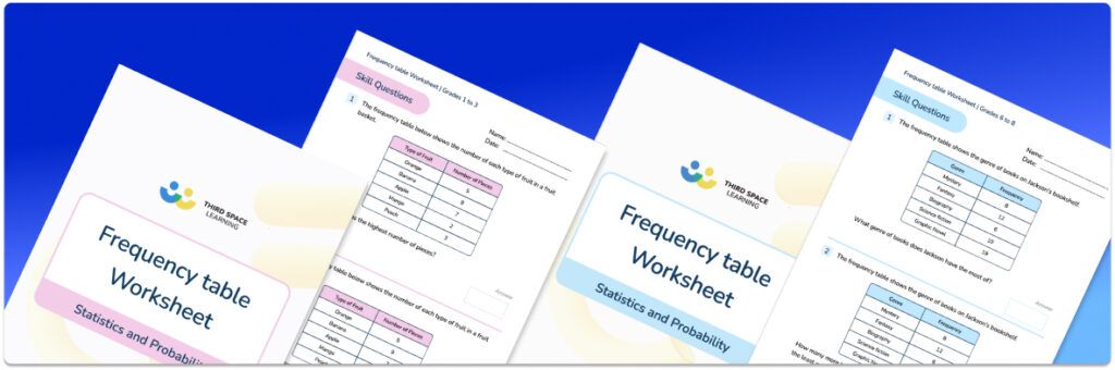 [FREE] Frequency Table Worksheet