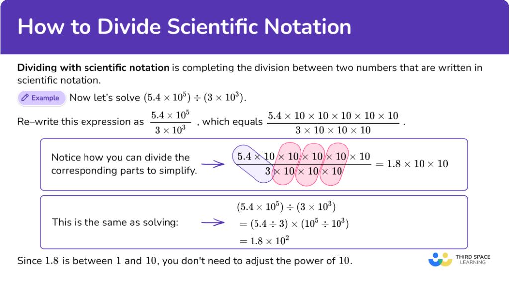 How To Divide Scientific Notation - Steps, Examples & Questions