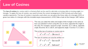 Law of Cosines - Math Steps, Examples & Questions