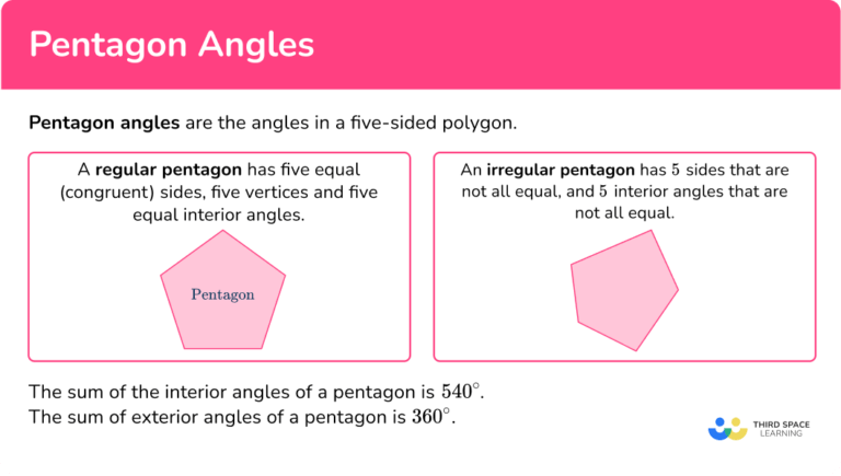 Pentagon Angles - Math Steps, Examples & Questions