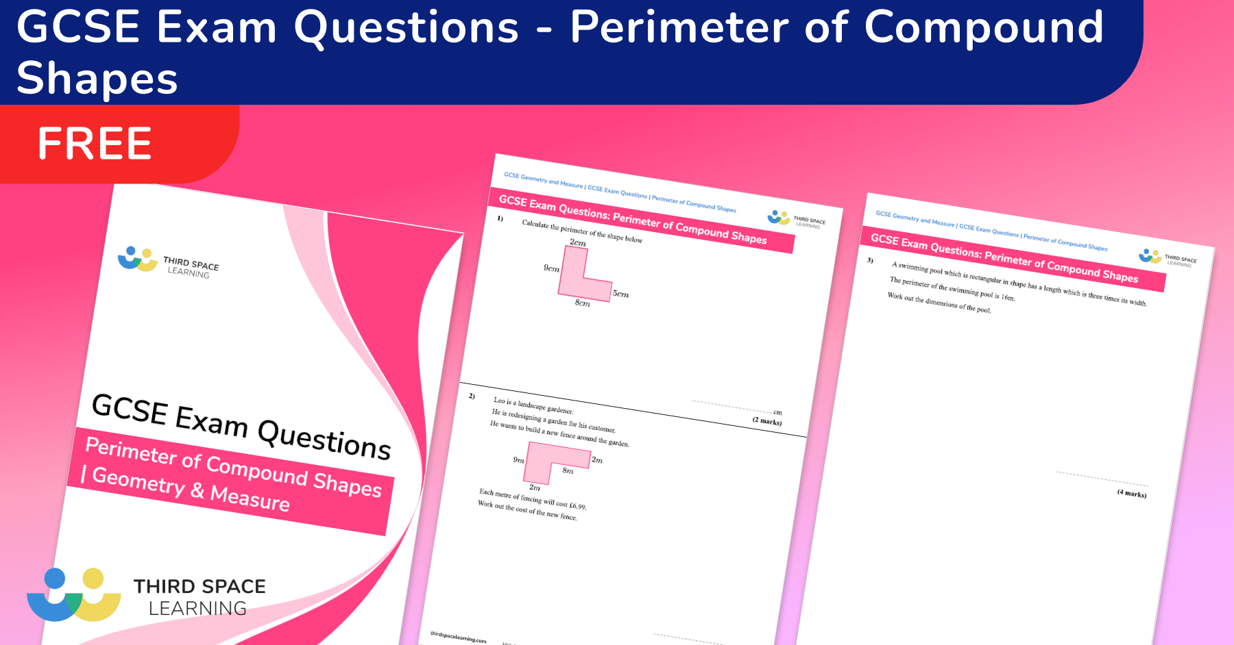 Perimeter Of Compound Shapes Exam Questions - GCSE Maths [FREE]