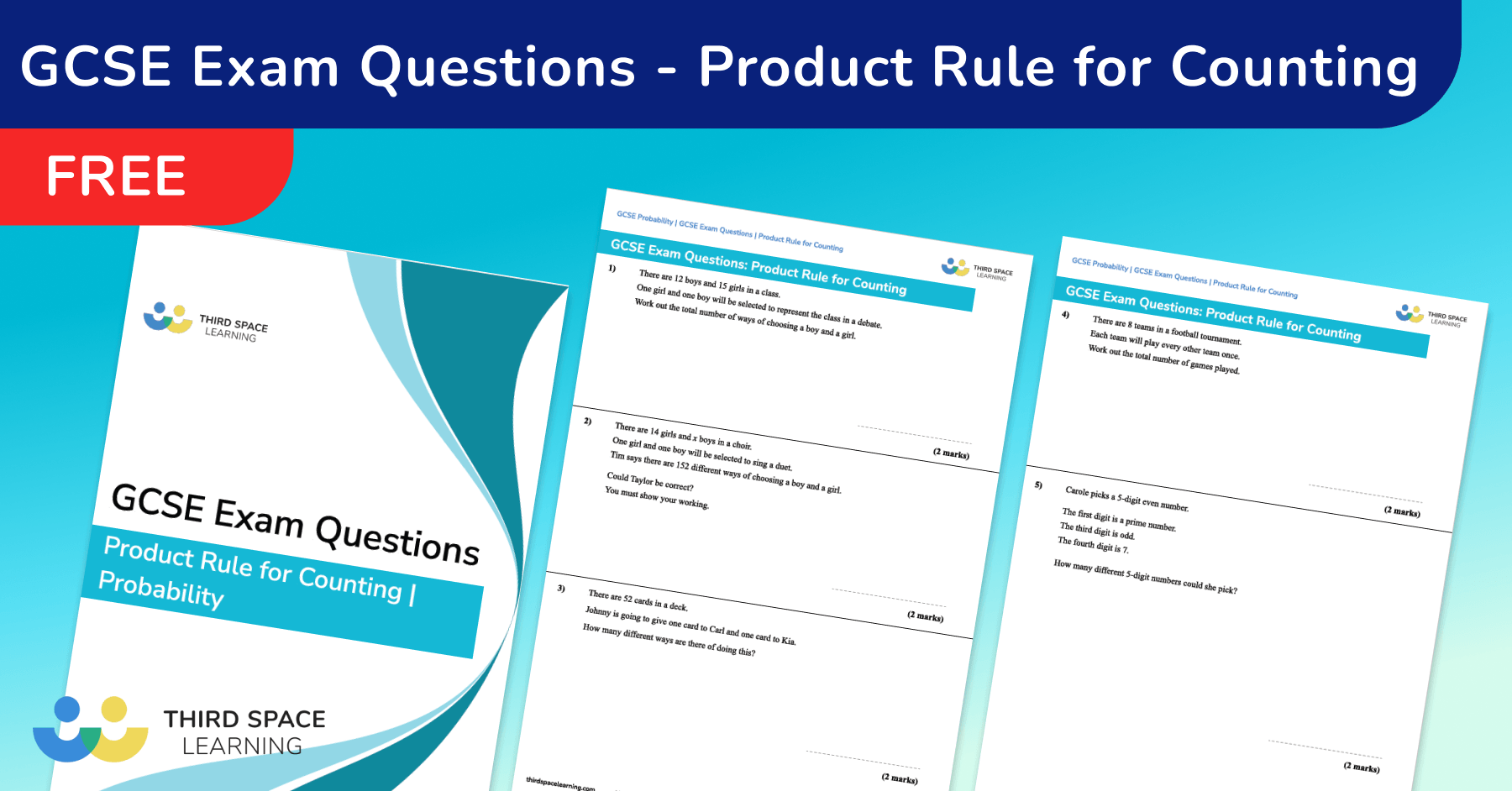 Product Rule For Counting Exam Questions - GCSE Maths [FREE]