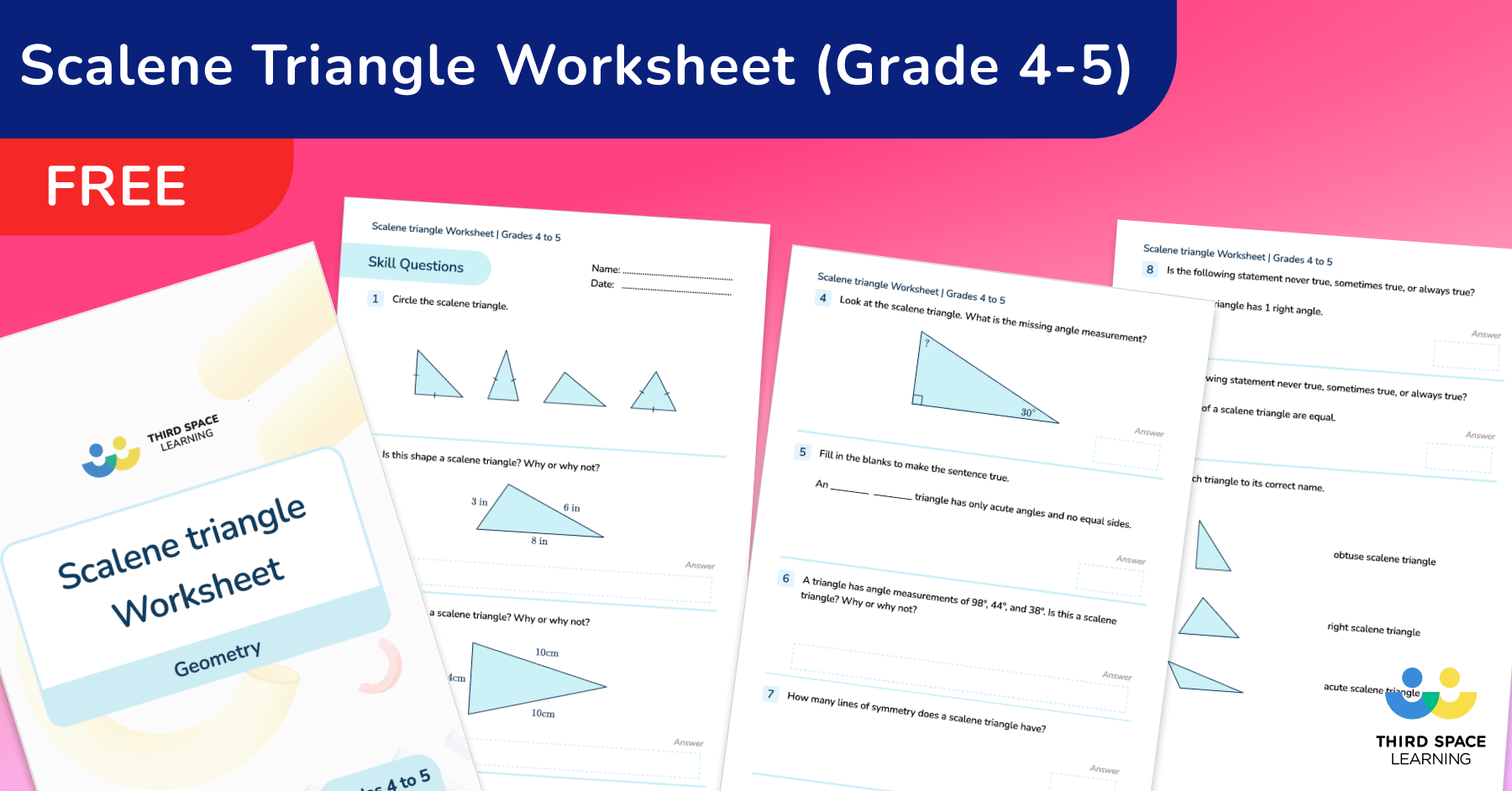 [FREE] Scalene Triangle Worksheet