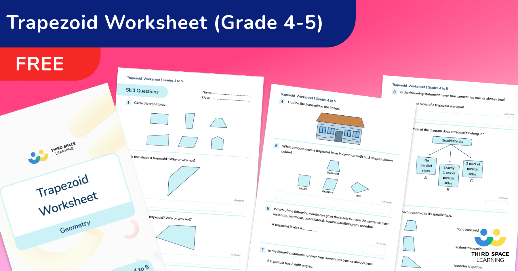 Trapezoid Angles Worksheet