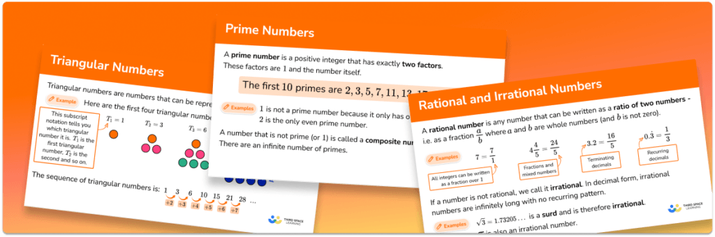 GCSE Revision Cards: Types of Numbers