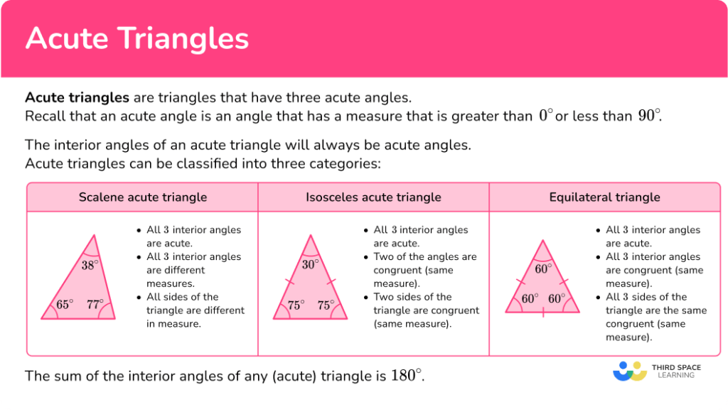 Acute Triangle - Math Steps, Examples & Questions