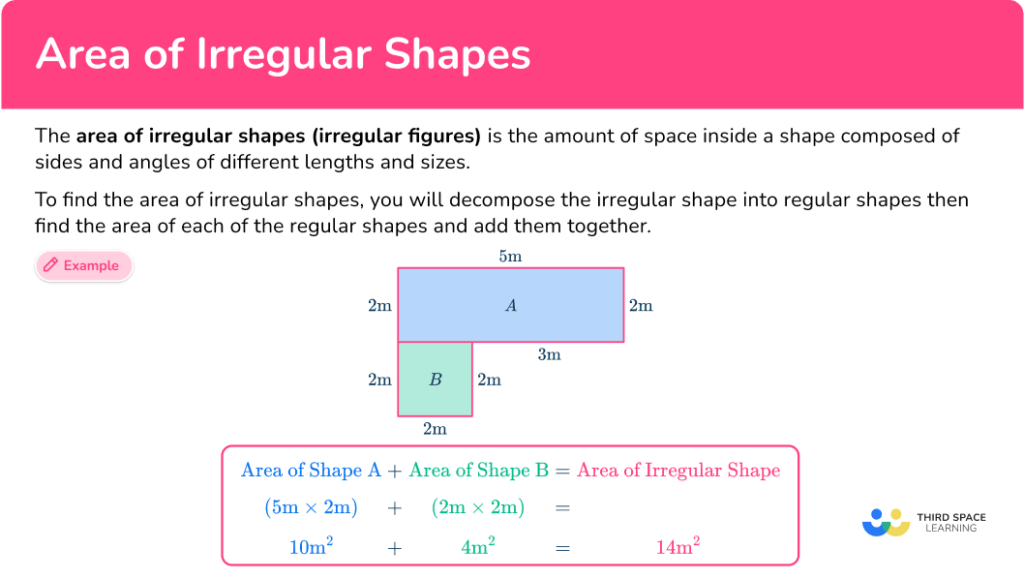 Area of Irregular Shapes - Math Steps, Examples & Questions