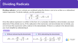 Dividing Radicals - Math Steps, Examples & Questions
