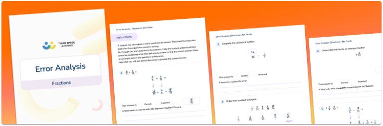 [FREE] Error Analysis Fractions 4th Grade