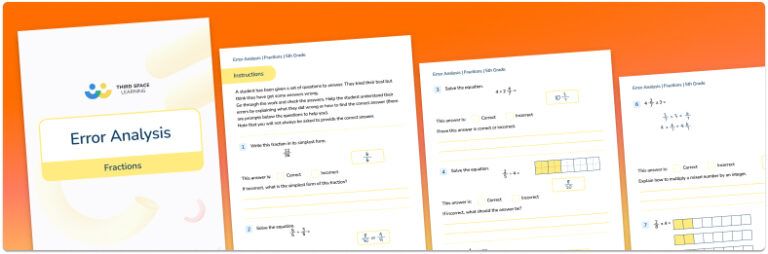 [FREE] Error Analysis Fractions 5th Grade