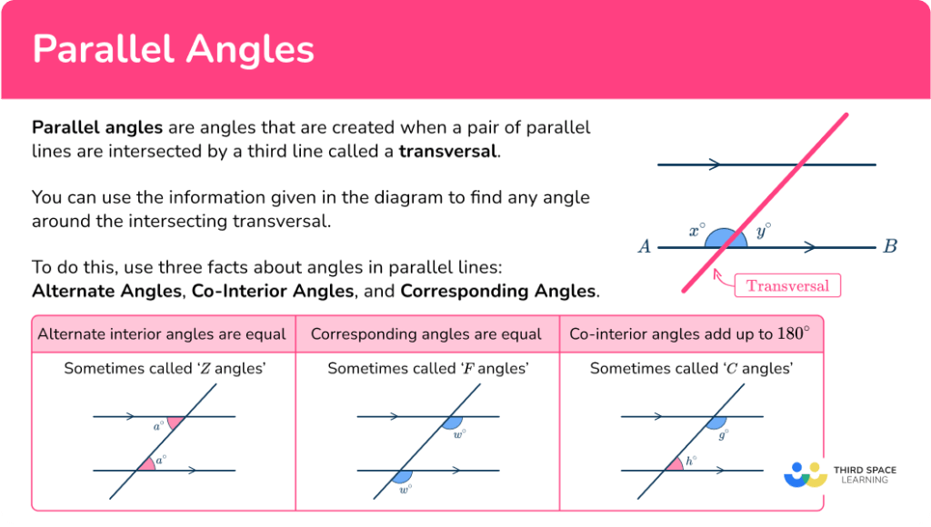 Parallel Angles- Math Steps, Examples & Questions