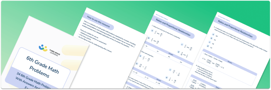 [FREE] 6th Grade Math Problems