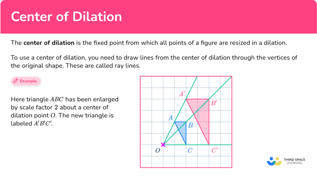 Center of Dilation - Math Steps, Examples & Questions