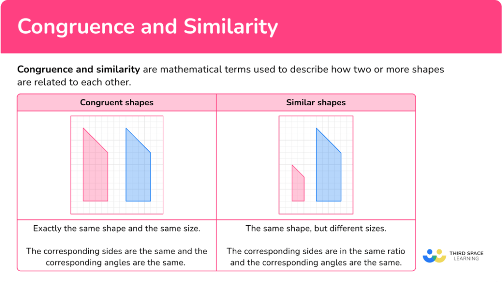 Congruence And Similarity - Math Steps, Examples & Questions