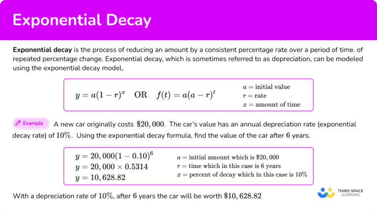 Exponential Decay - Math Steps, Examples & Questions