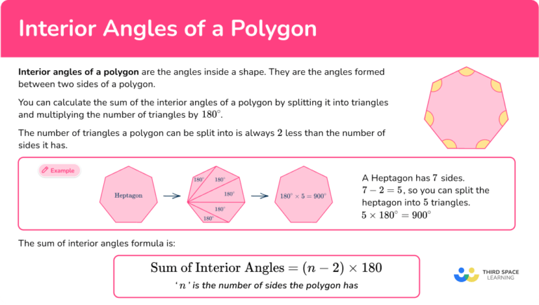 Interior Angles of a Polygon - Math Steps, Examples & Questions