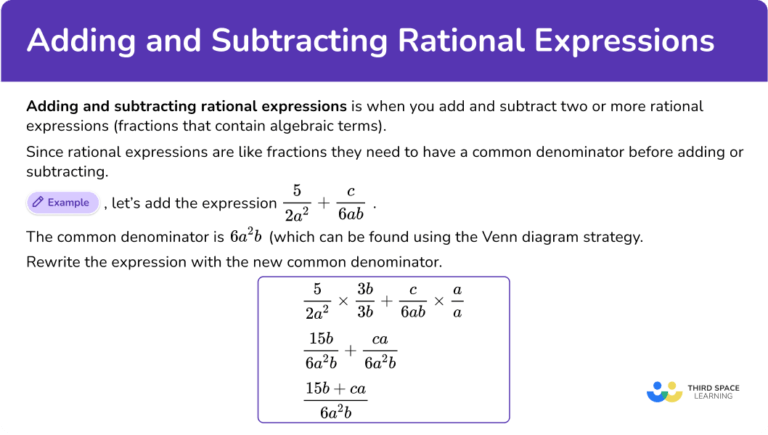 Adding And Subtracting Rational Expressions - Math Steps, & More