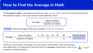 How To Find The Average In Math - Math Steps, Examples