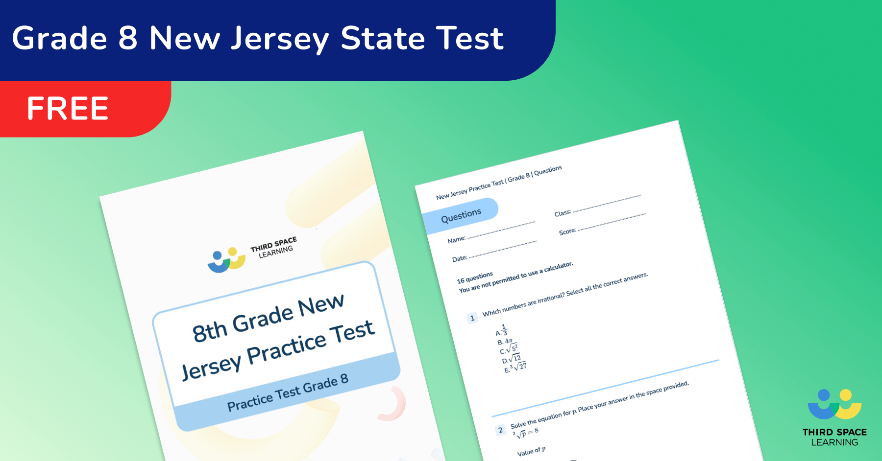 [FREE] 8th Grade New Jersey NJSLA Practice Test