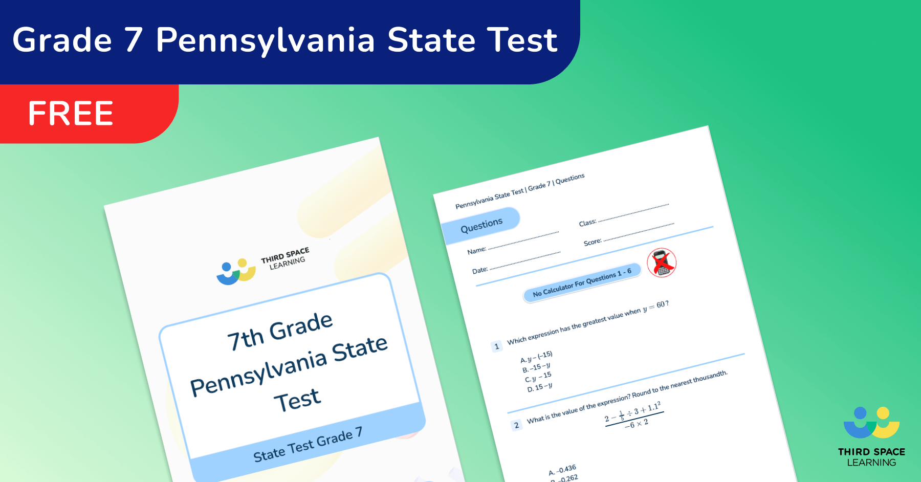 [FREE] 7th Grade Pennsylvania PSSA Practice Test