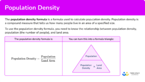 Population Density Formula - Math Steps, Examples & Questions