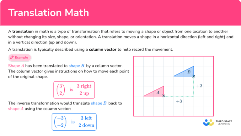 Translation Math - Math Steps, Examples & Questions