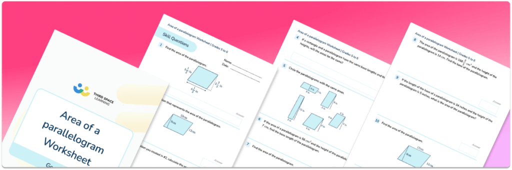 [FREE] Area Of A Parallelogram Worksheet