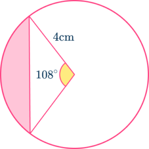 Area of a Segment of a Circle - Math Steps, Examples & Questions