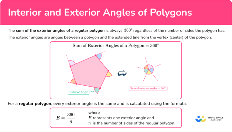 Interior And Exterior Angles of Polygons - Math Steps & More!