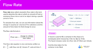 Flow Rate - Math Steps, Examples & Questions