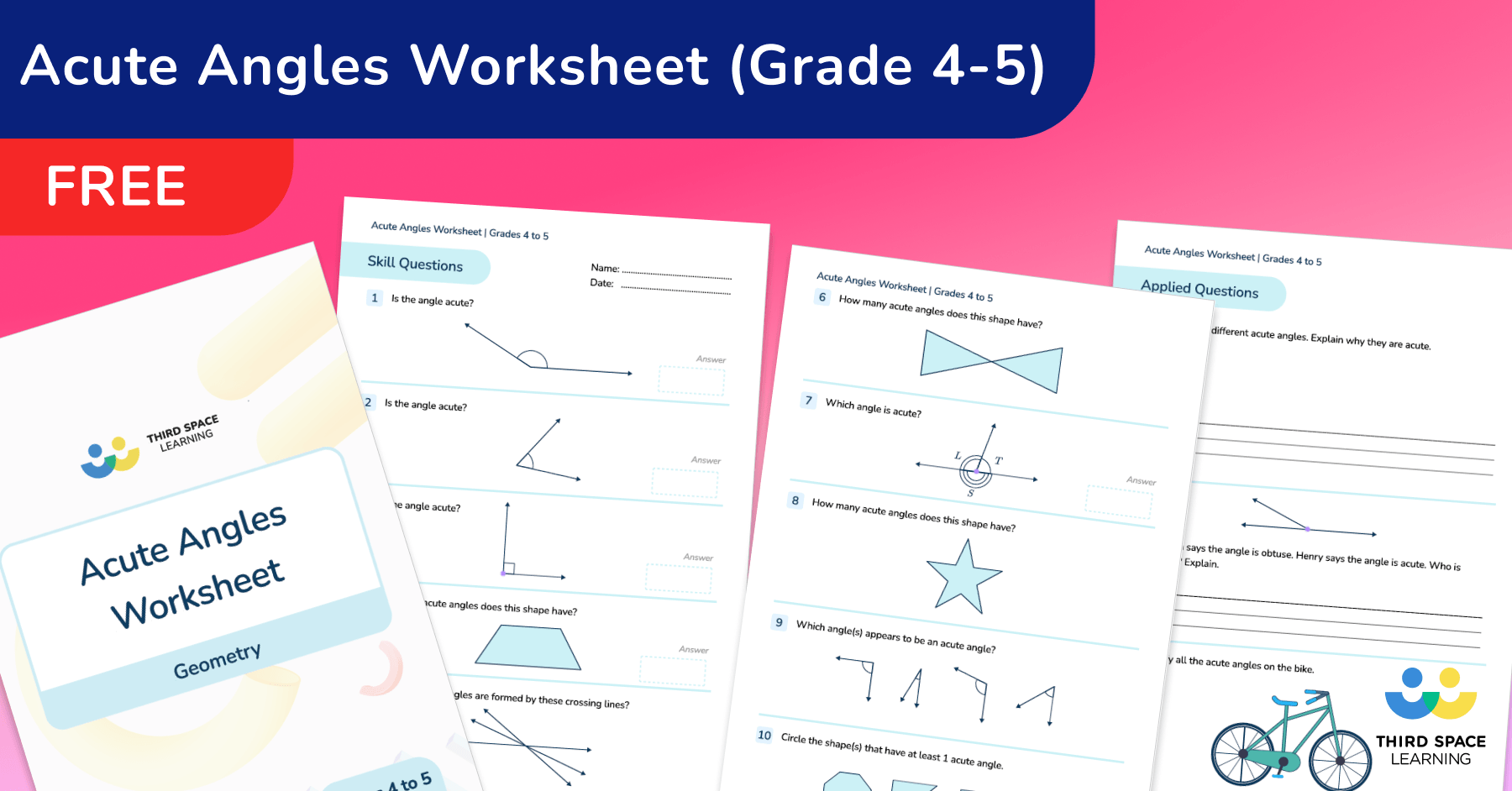 [FREE] Acute Angle Worksheet