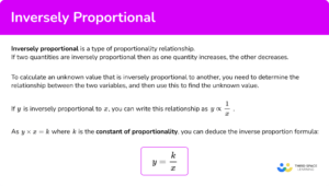 Inversely Proportional - Math Steps, Examples & Questions