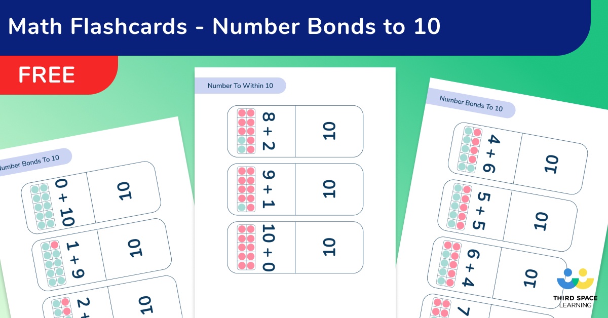 [FREE] Math Flashcards Number Bonds To 10