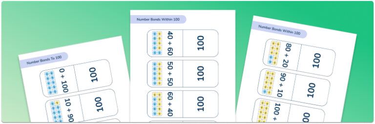 [FREE] Math Flashcards Number Bonds To 100