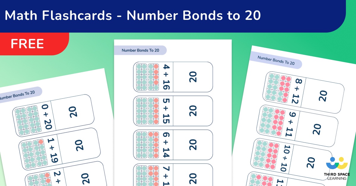 [FREE] Math Flashcards Number Bonds To 20