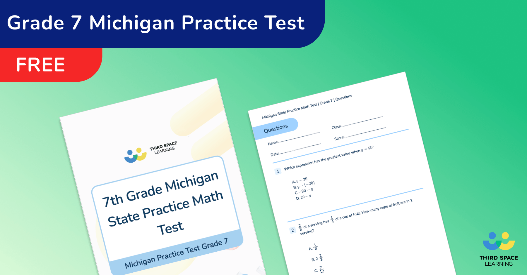 [FREE] 7th Grade Michigan M-STEP Practice Test
