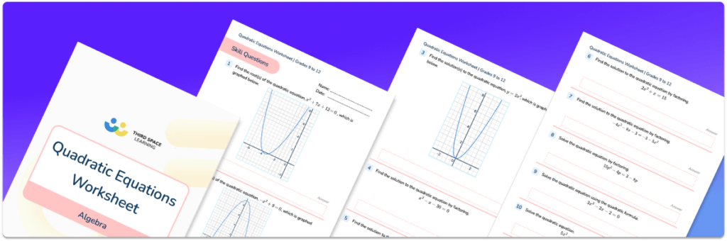 [FREE] Quadratic Equation Worksheet