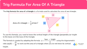 Trig Formula for Area of a Triangle - Math Steps, Examples & More!