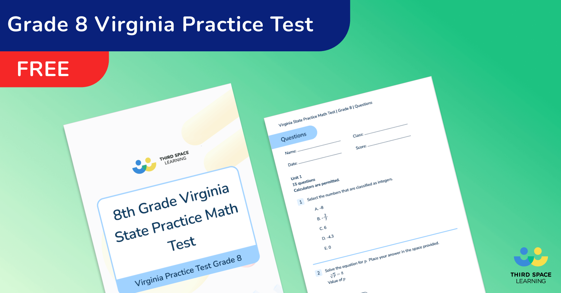 [FREE] 8th Grade Virginia SOL Practice Test