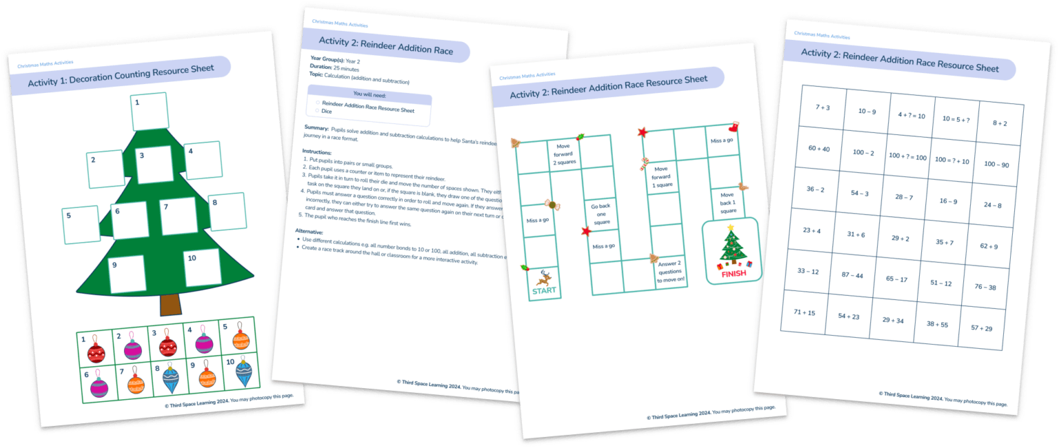 [FREE] Downloadable Christmas Maths Activities - Third Space Learning