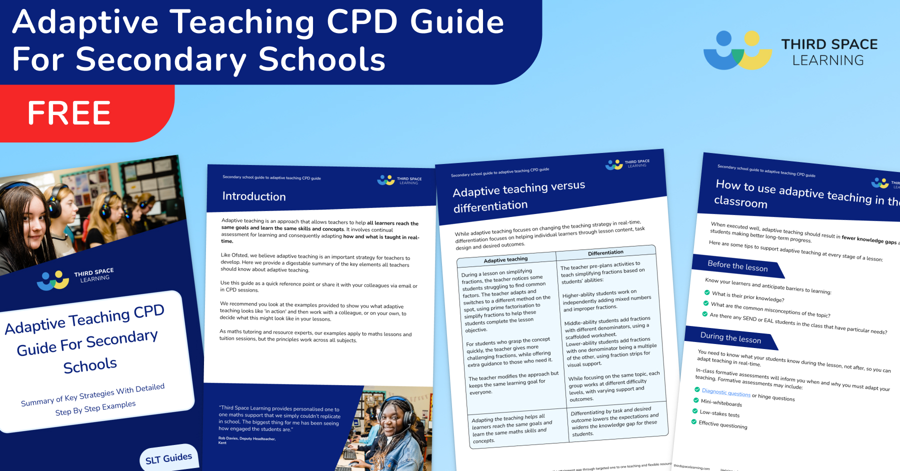 Adaptive Teaching CPD Guide For Secondary Schools - Third Space Learning