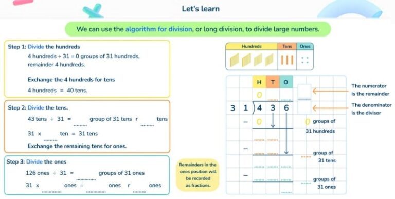 Long Division Worksheets For Grade 3-8: Free Worksheets