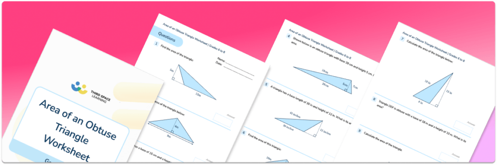 [FREE] Area Of An Obtuse Triangle Worksheet