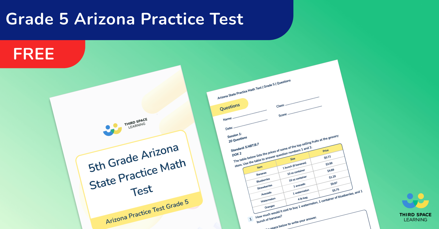 [FREE] 5th Grade Arizona AASA Practice Test