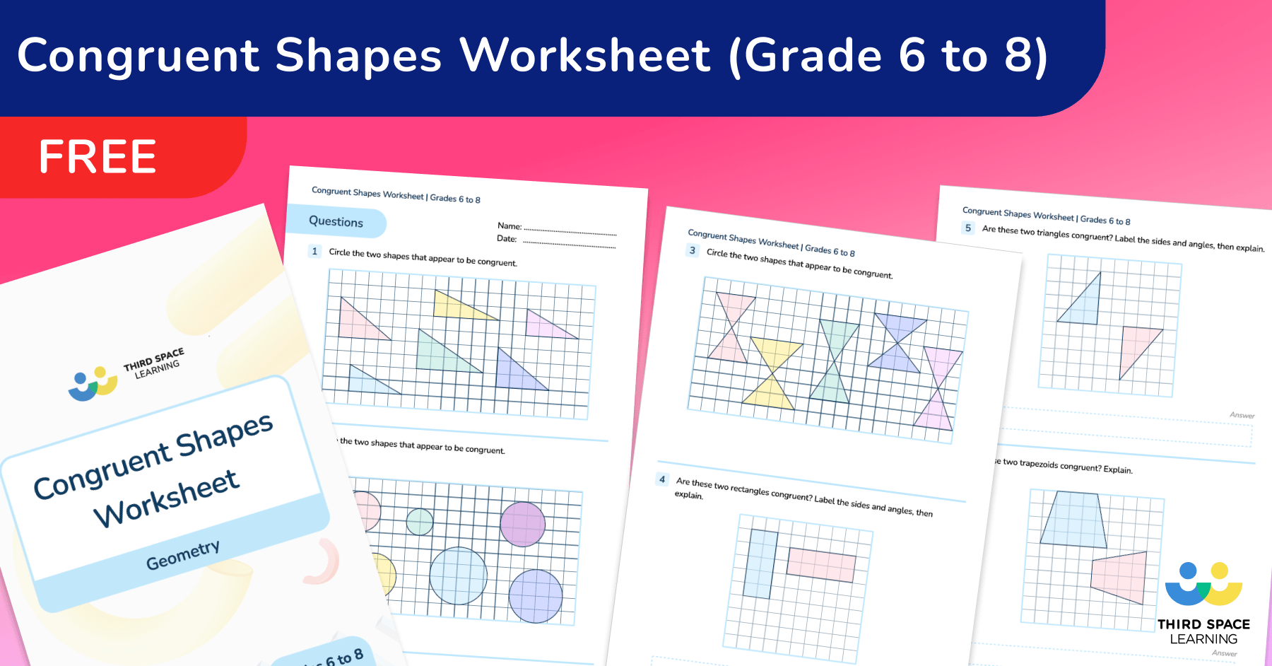 [FREE] Congruent Shapes Worksheet