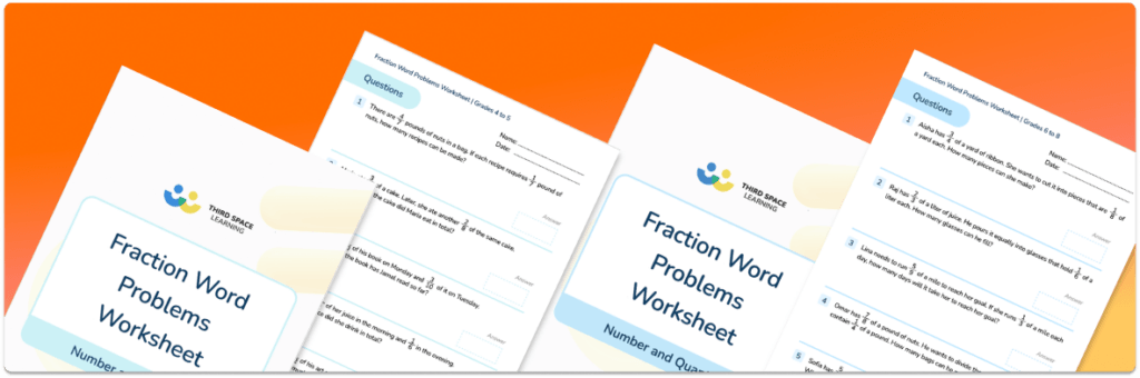 [FREE] Fraction Word Problems Worksheet