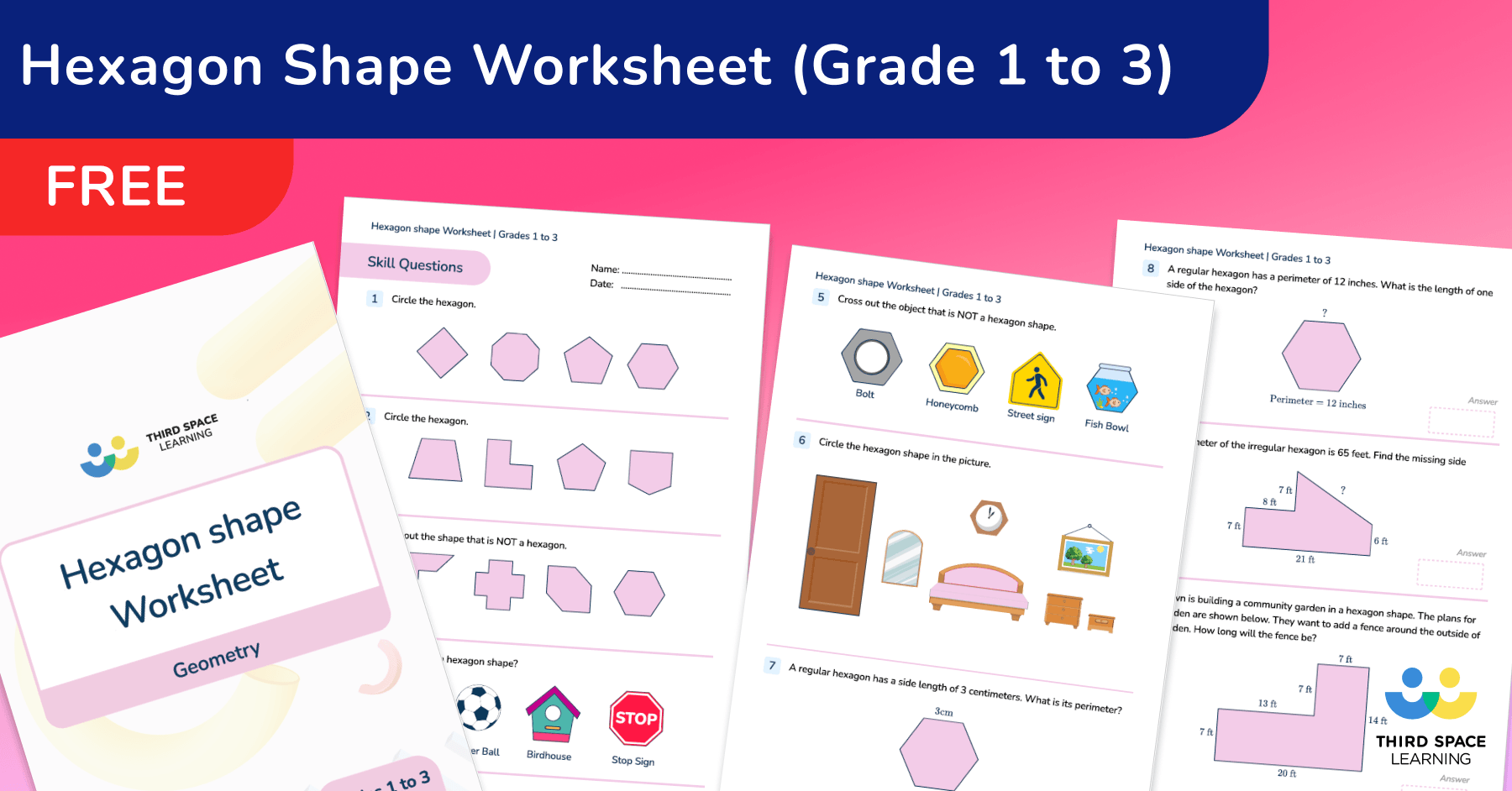 [FREE] Hexagon Shape Worksheet