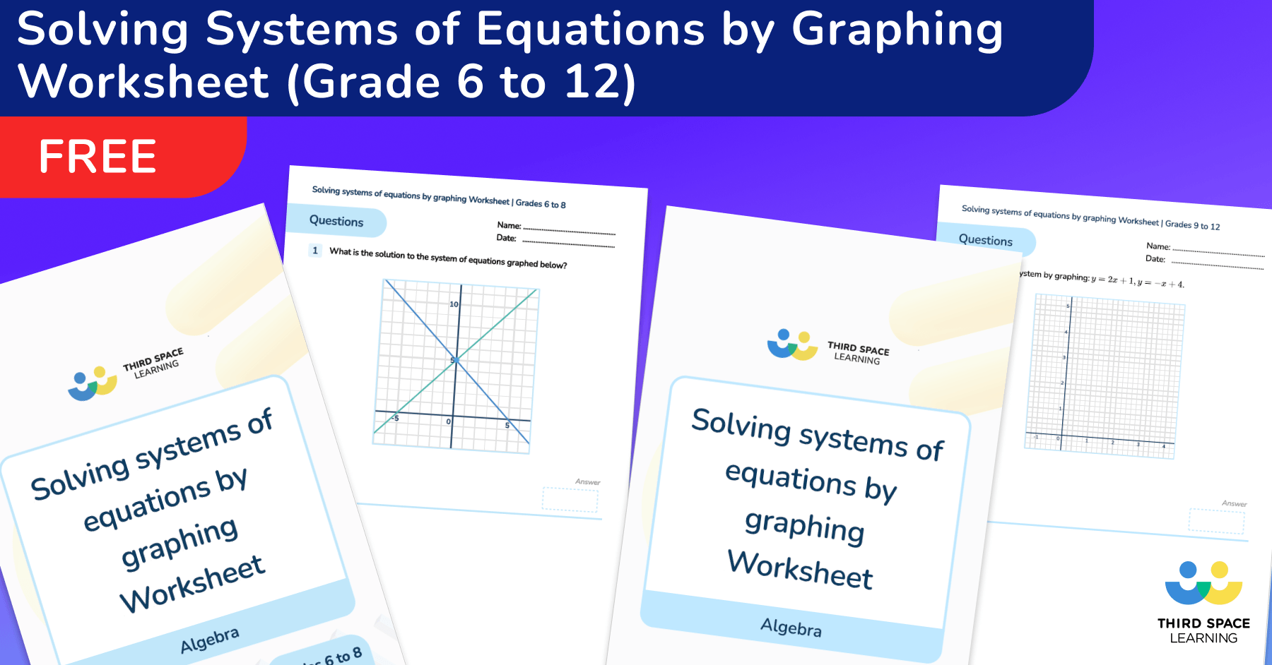 Worksheet Solving Systems Of Equations By Graphing